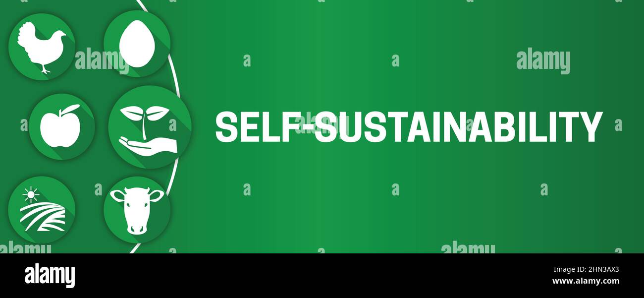 Self-Sustainability Illustration Background Stock Vector Image & Art ...
