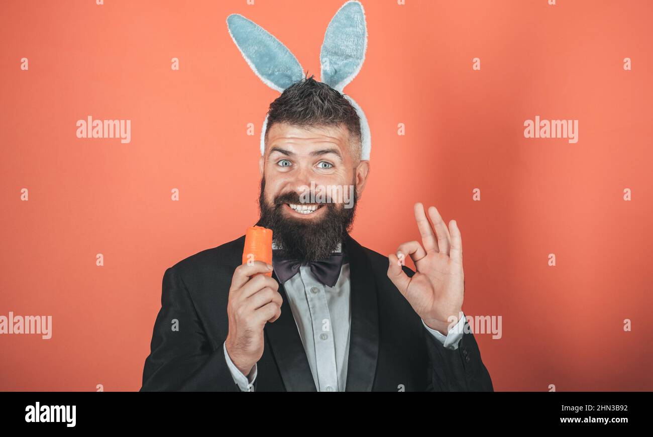 Male model having carrot hi-res stock photography and images - Alamy