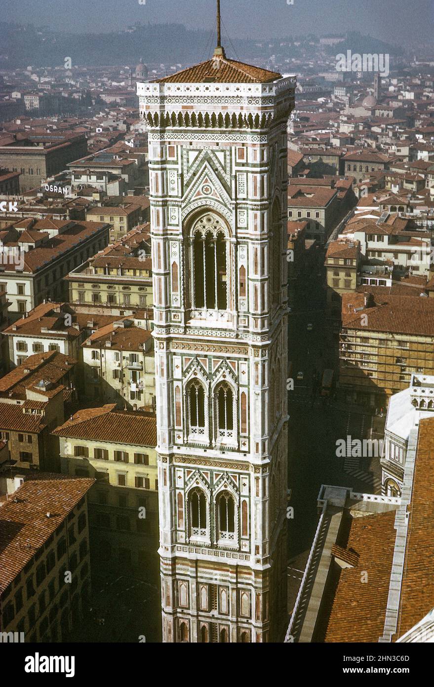 Giotto's 14th-century Gothic bell tower or campanile is one of the four ...