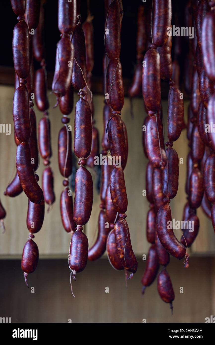 Drying sausage hi-res stock photography and images - Alamy