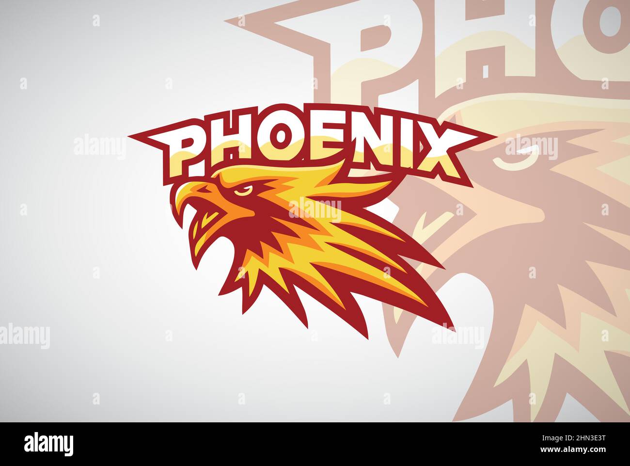Fire Phoenix Eagle Bird Logo Burning Mascot Flame Sports Mascot Design ...