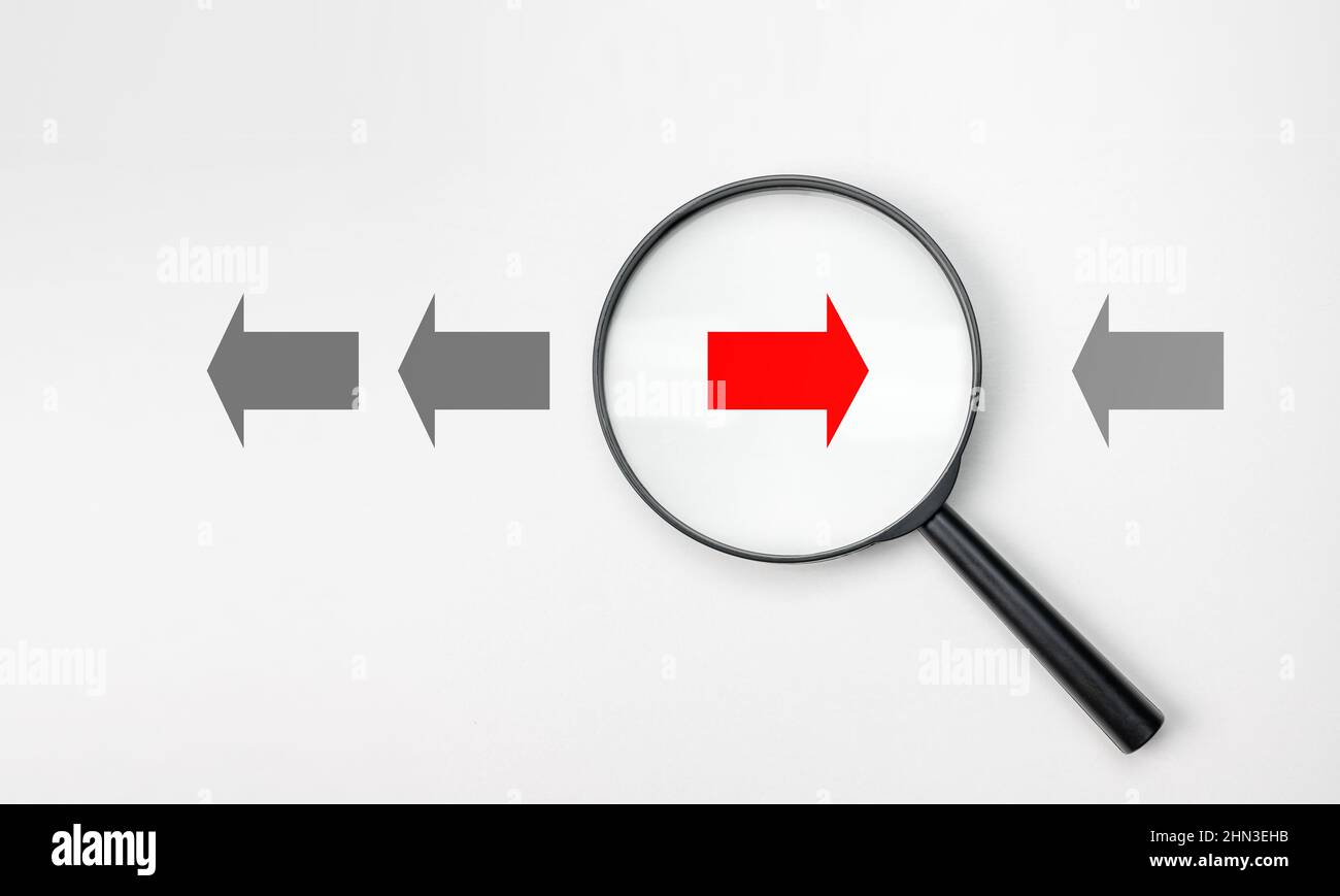 Inverted Trend, Opposite Movement. New trends in business. movement ...