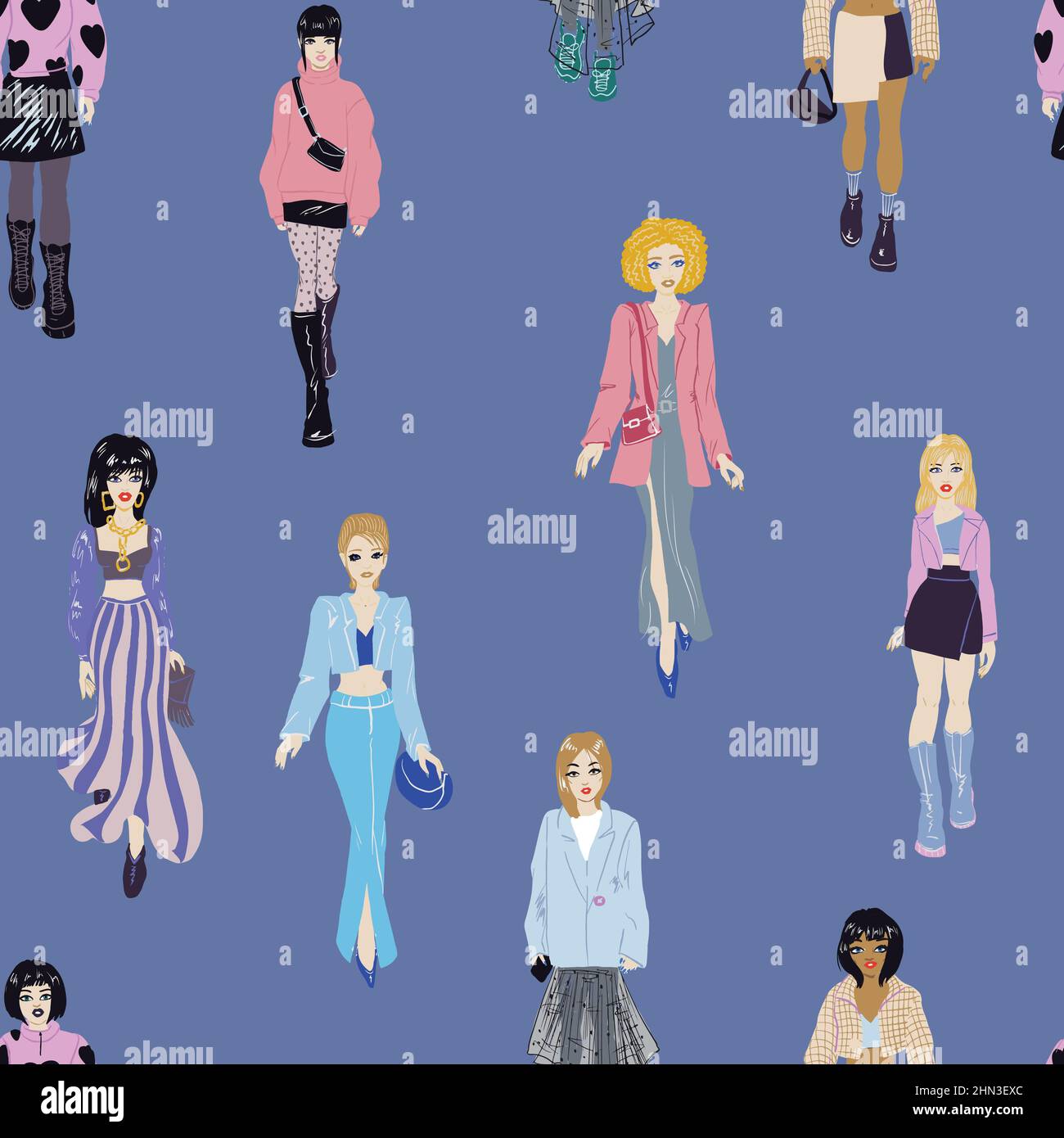 Models walk Stock Vector Images - Alamy