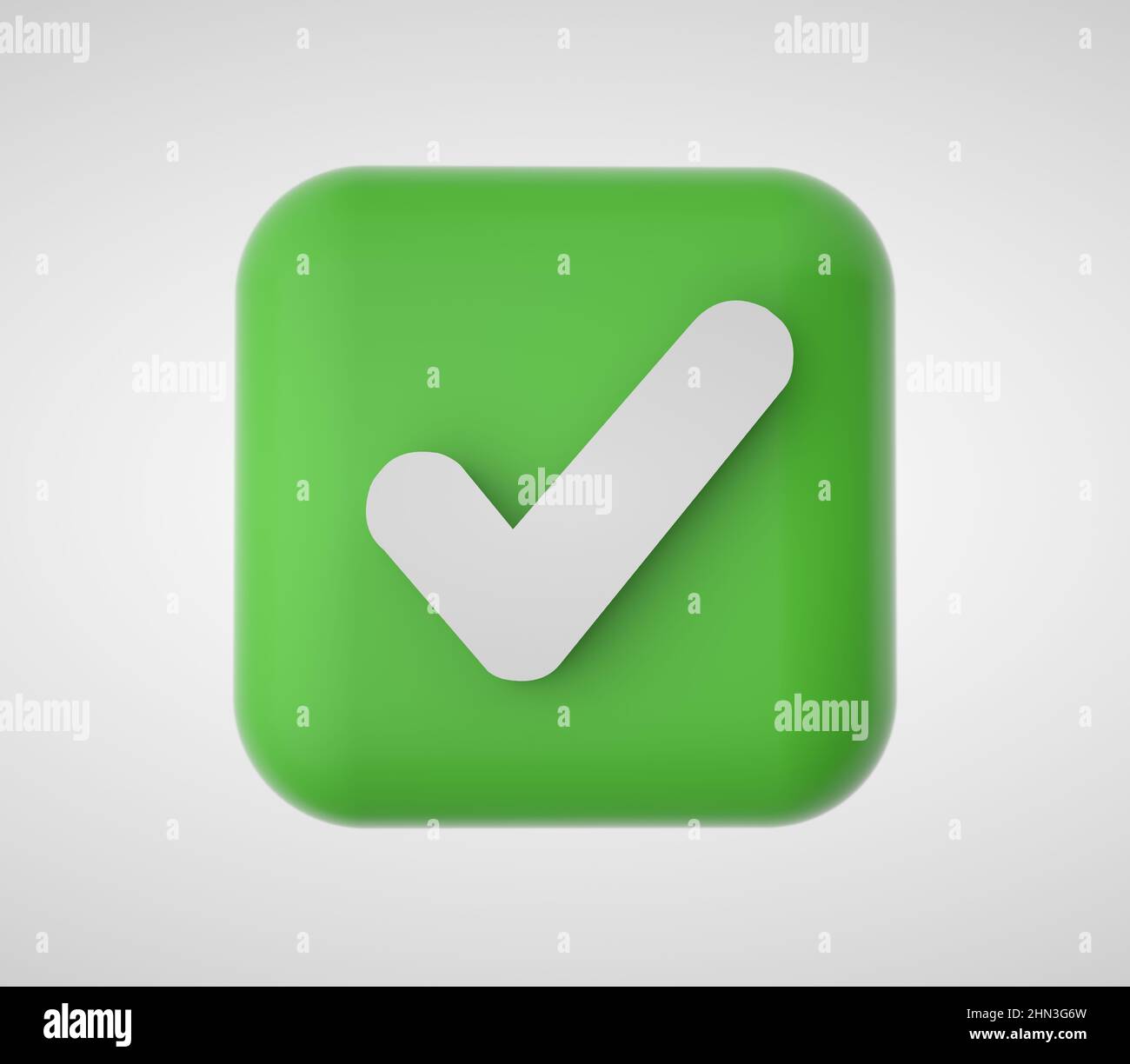 3D check mark icon, accept aproved icon Stock Photo - Alamy