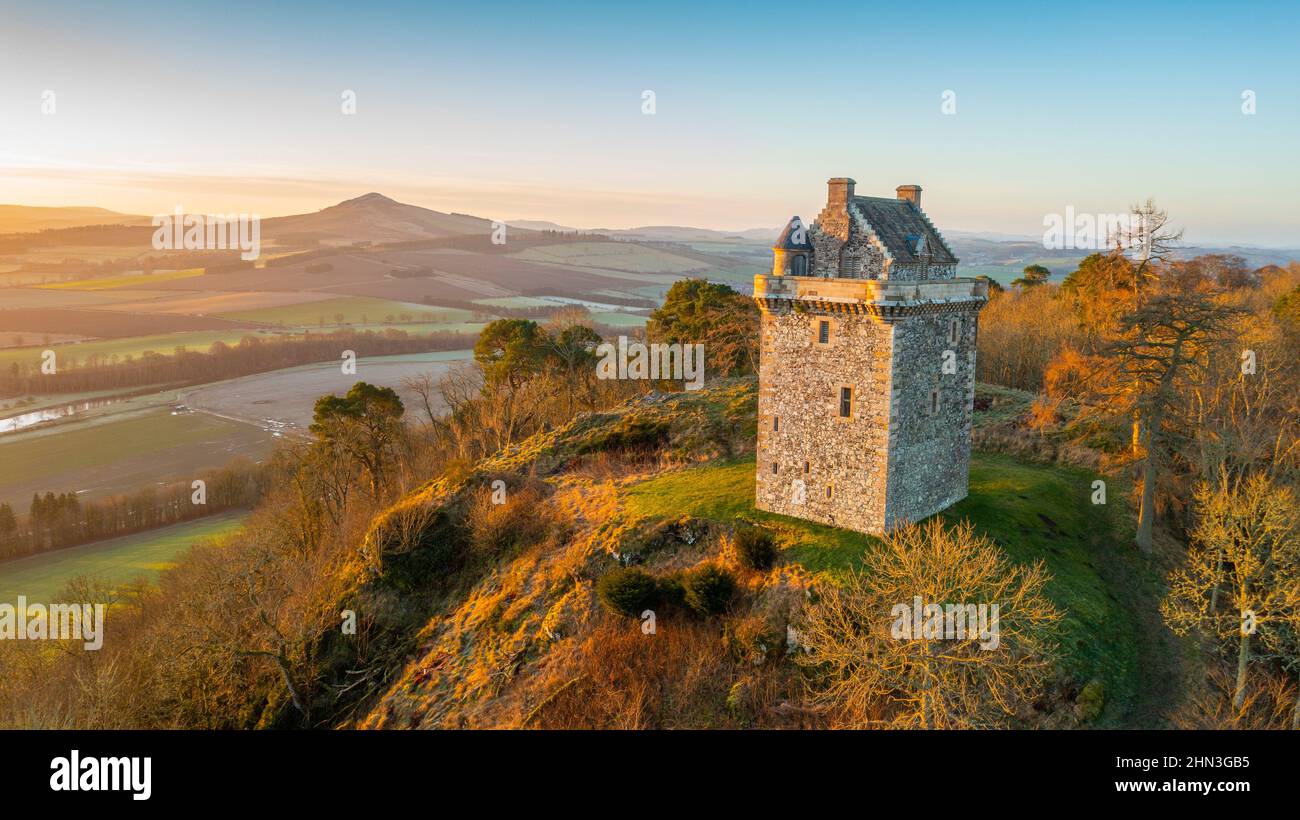 4th January 2022 A clear morning sunrise view of Fatlips Castle in the ...