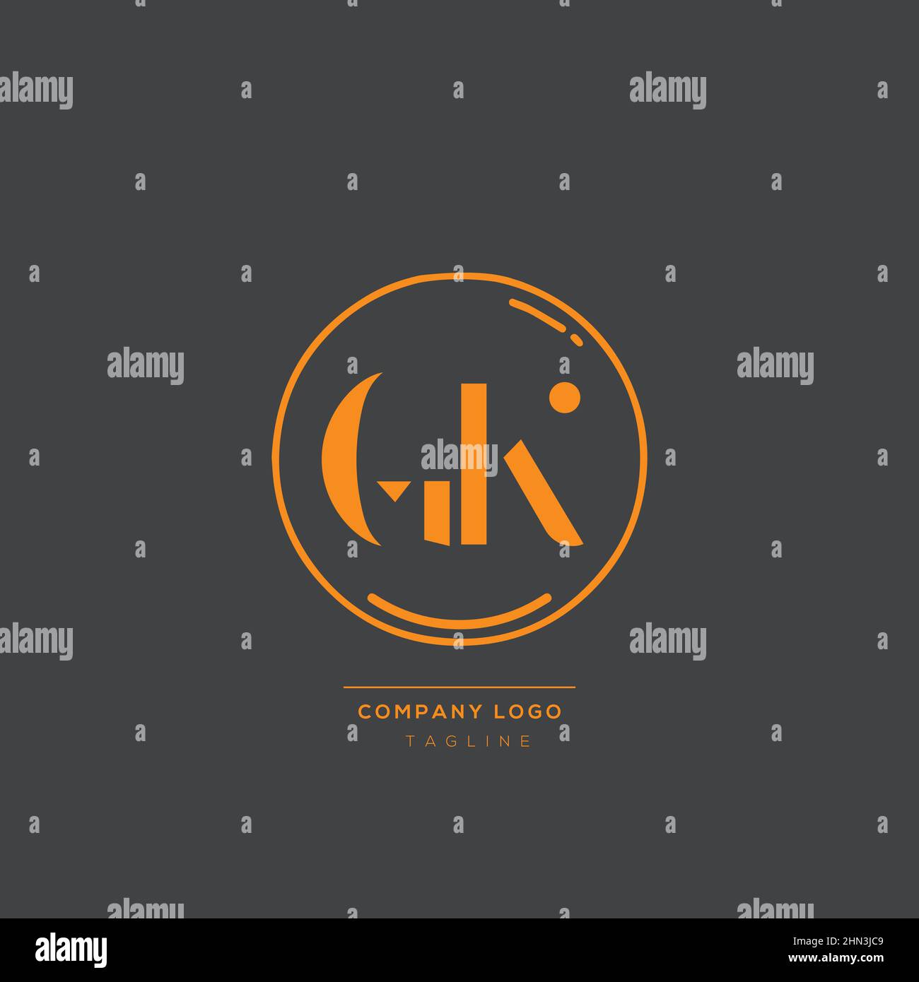 Luxury modern GK Letter Business Logo Design Alphabet Icon Vector ...