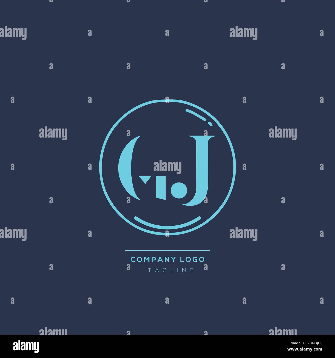 Luxury modern GJ Letter Business Logo Design Alphabet Icon Vector ...
