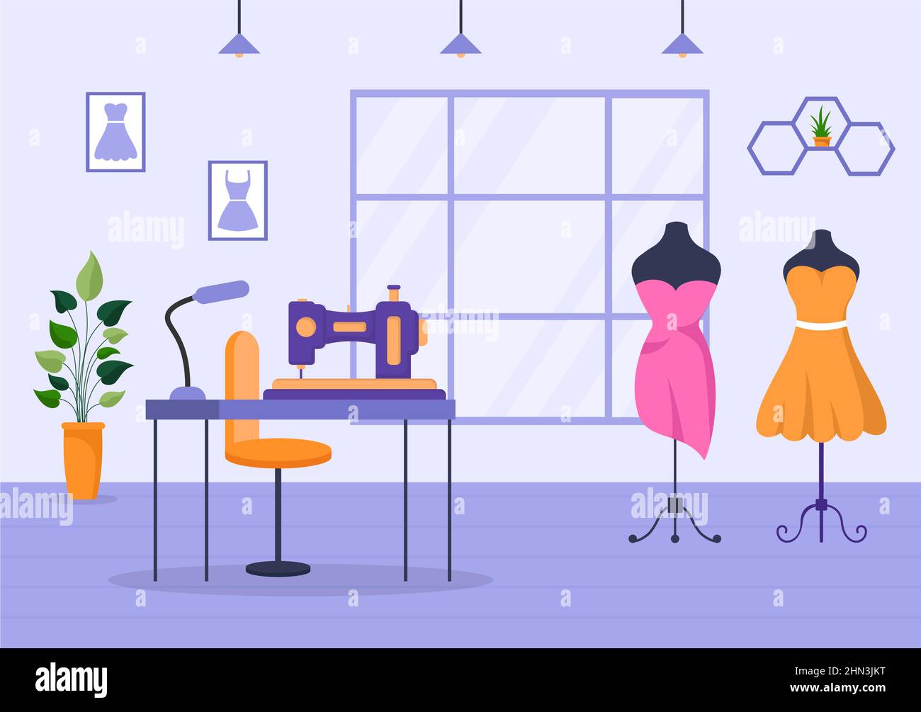 Tailor with Sewing, Cloth, Pincushion, Threads, Fashion Designer ...