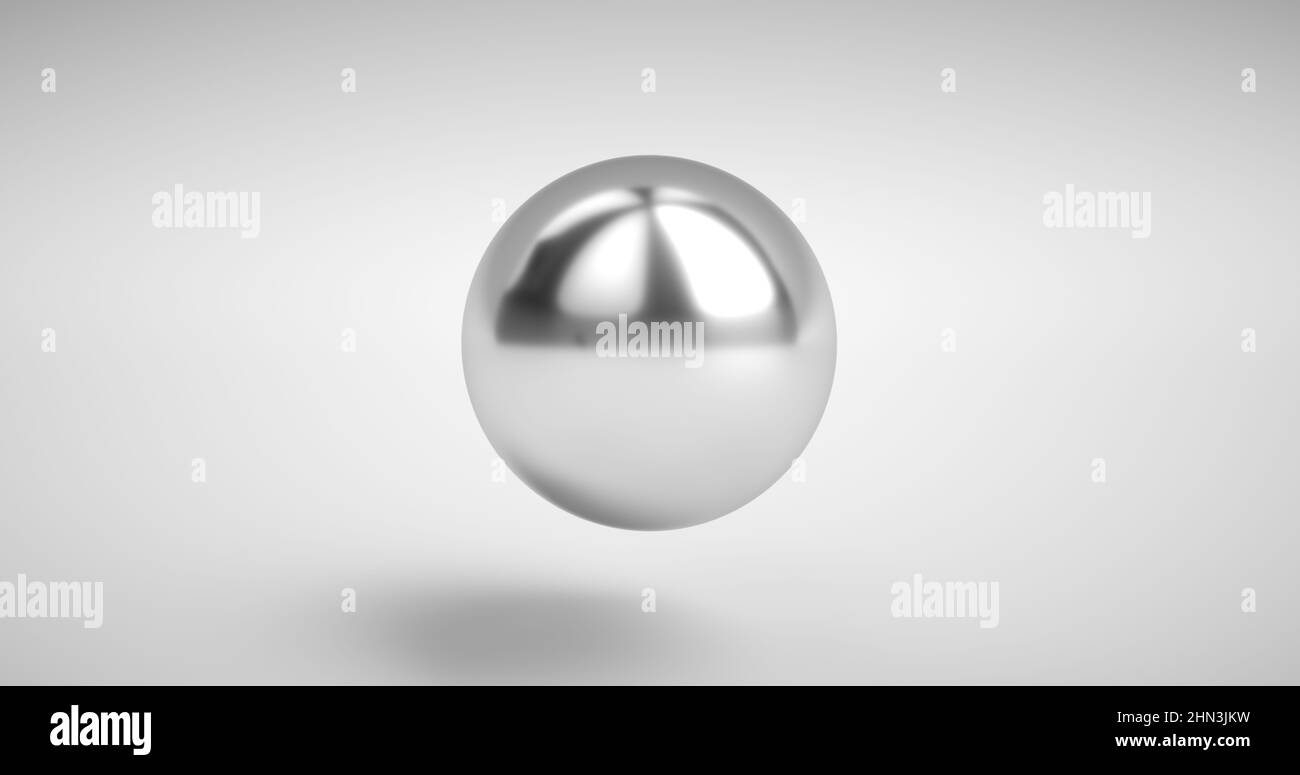 Close up 3D metal ball of isolated Stock Photo - Alamy