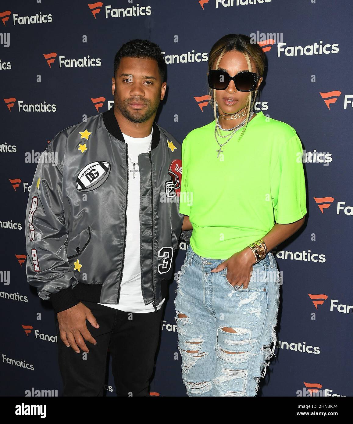 Russell Wilson and Ciara attend Michael Rubin's 2022 Fanatics Super ...