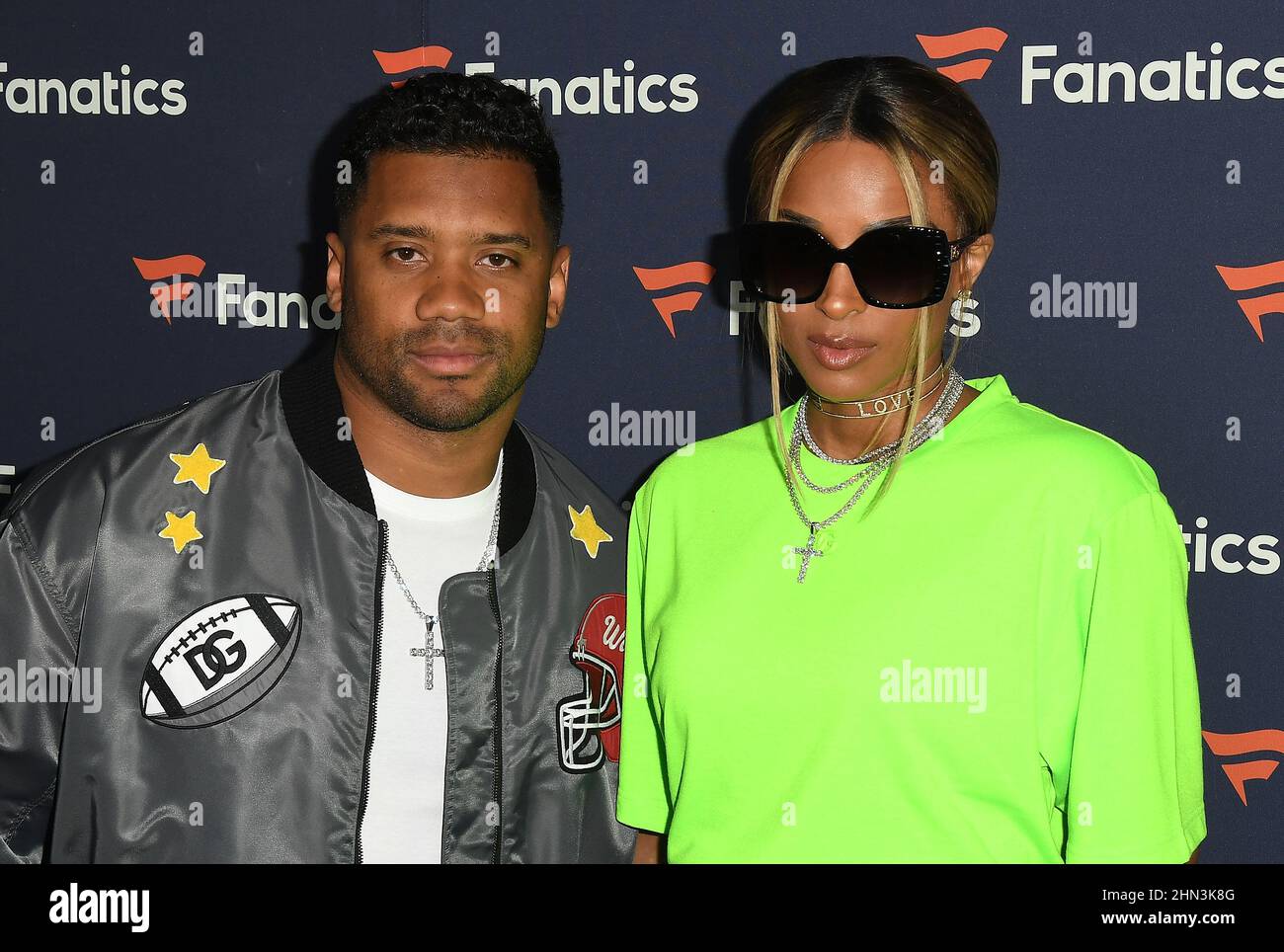 Russell Wilson and Ciara attend Michael Rubin's 2022 Fanatics Super ...