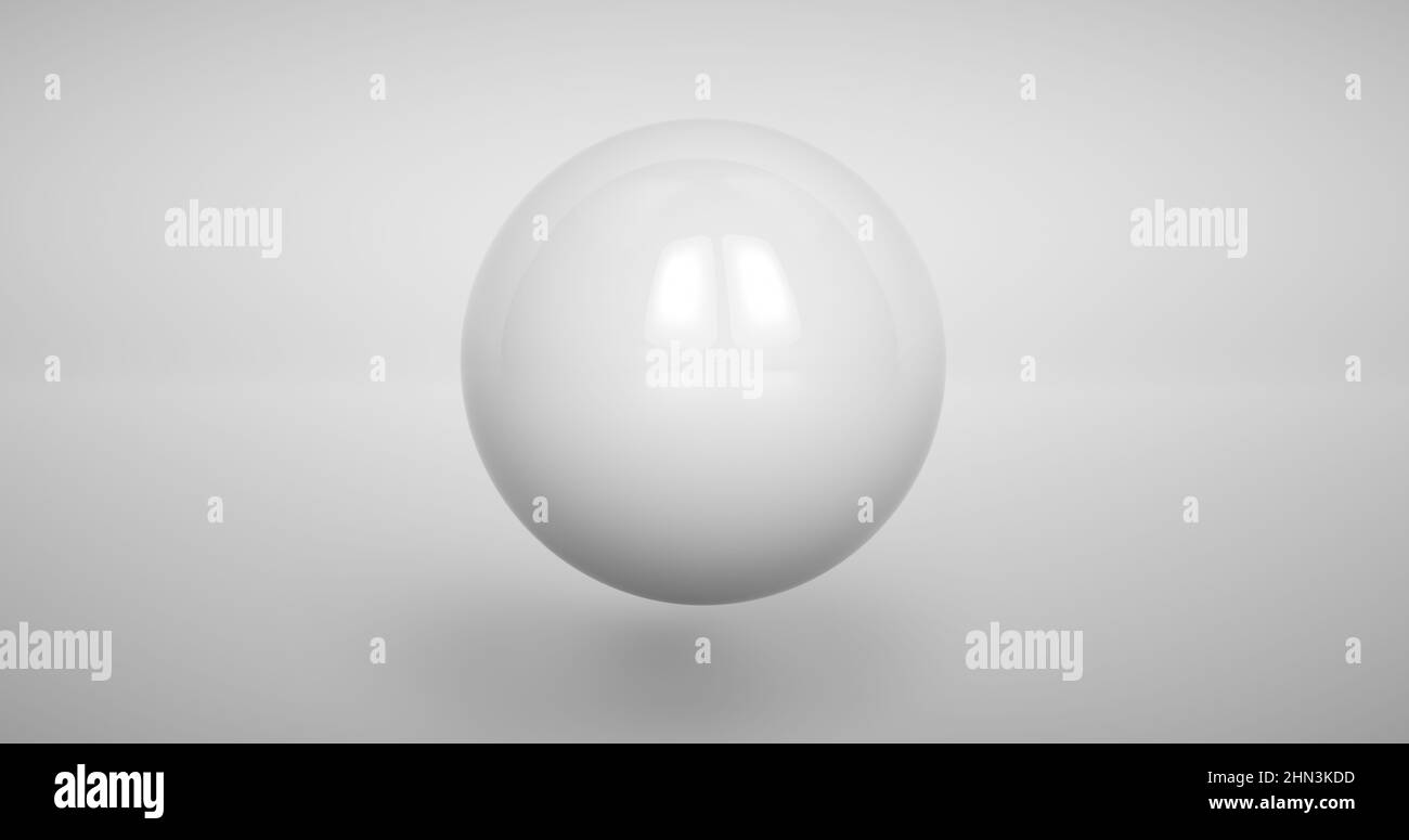 Close up 3D white ball of isolated Stock Photo - Alamy