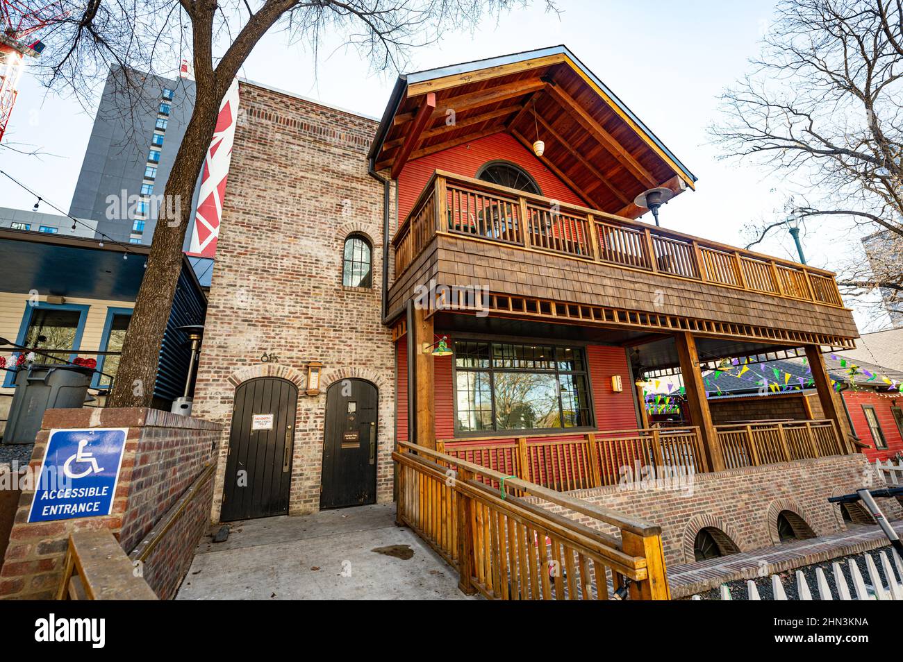 Austin, Texas, USA. 13 February, 2022. Rainey Street is a historic ...