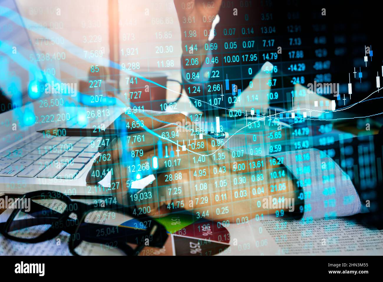 Stock market or forex trading graph and candlestick chart suitable for ...