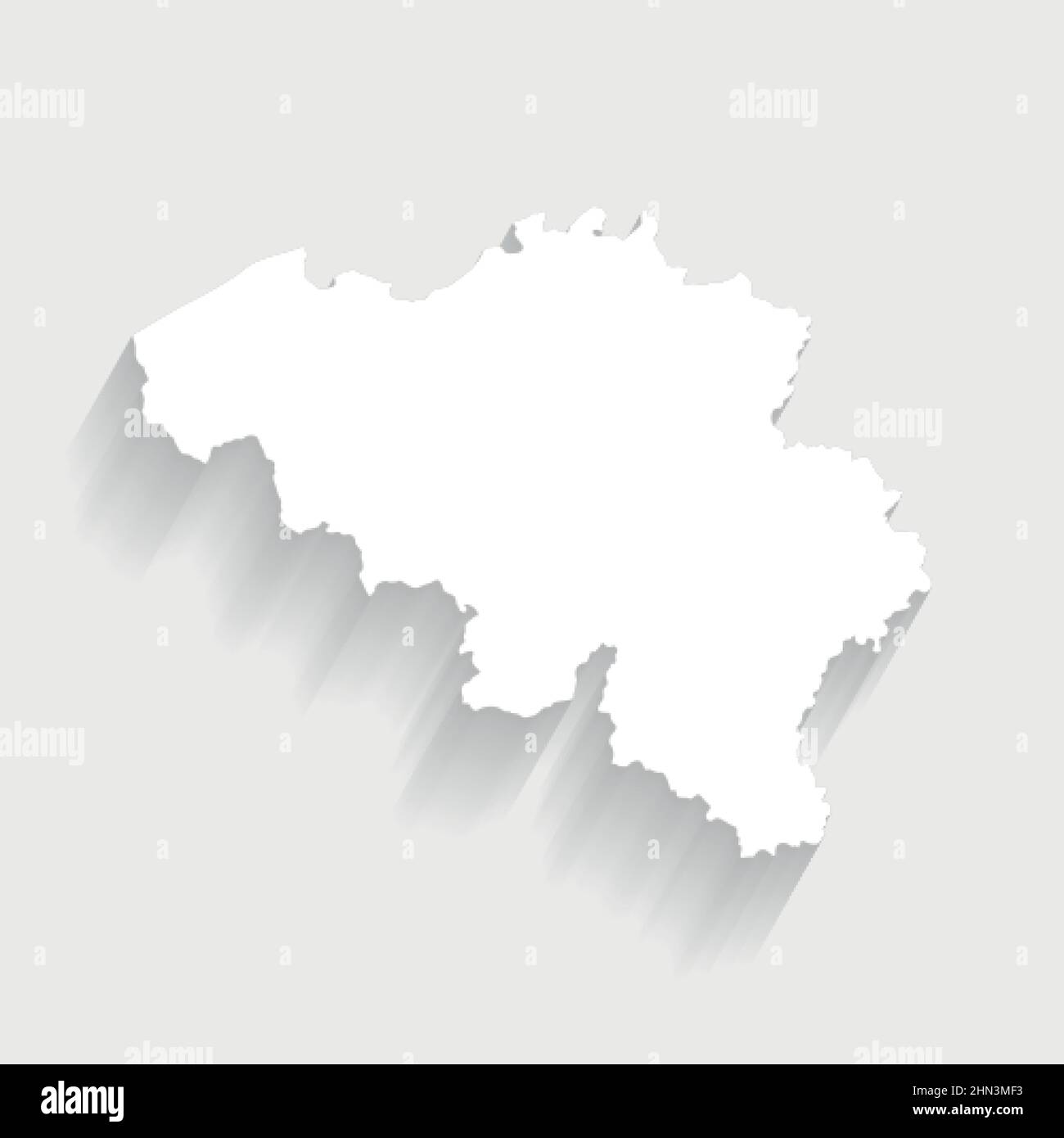Simple white Belgium map on gray background, vector, illustration, eps ...