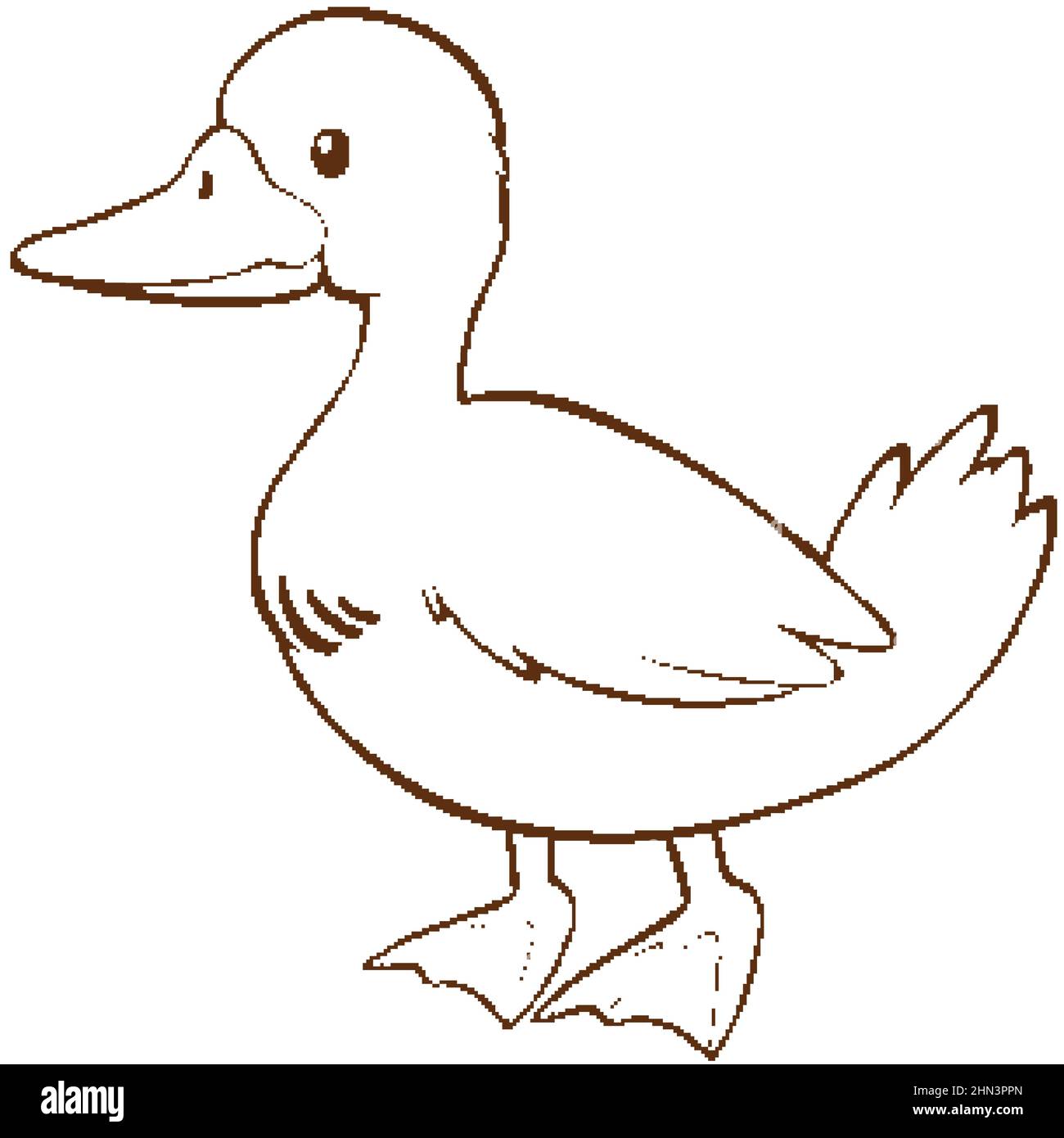 Simple Duckling Outline