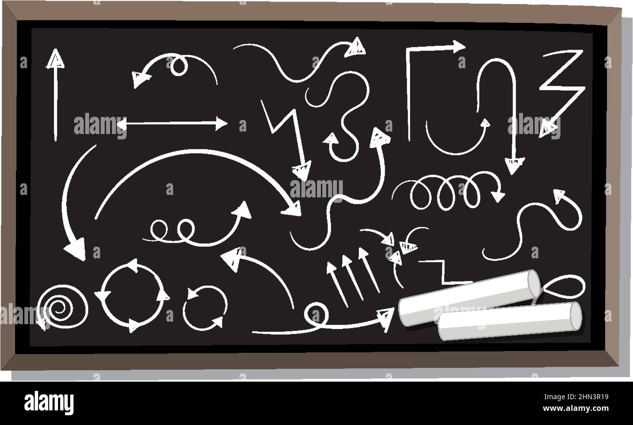 Hand drawn doodles on chalkboard illustration Stock Vector Image & Art ...