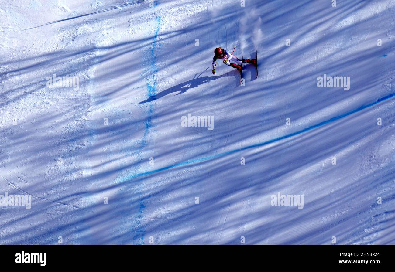 Beijing, China. 14th Feb, 2022. Mikaela Shiffrin of the U.S. skis the ...