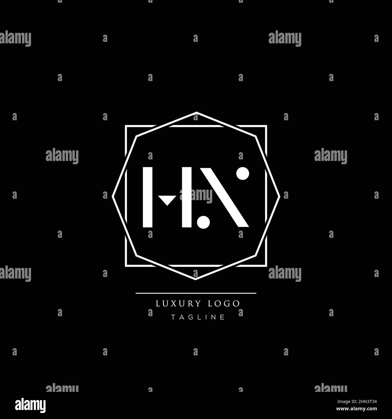 Luxury modern HA Letter Business Logo Design Alphabet Icon Vector Symbol. Creative minimal ...