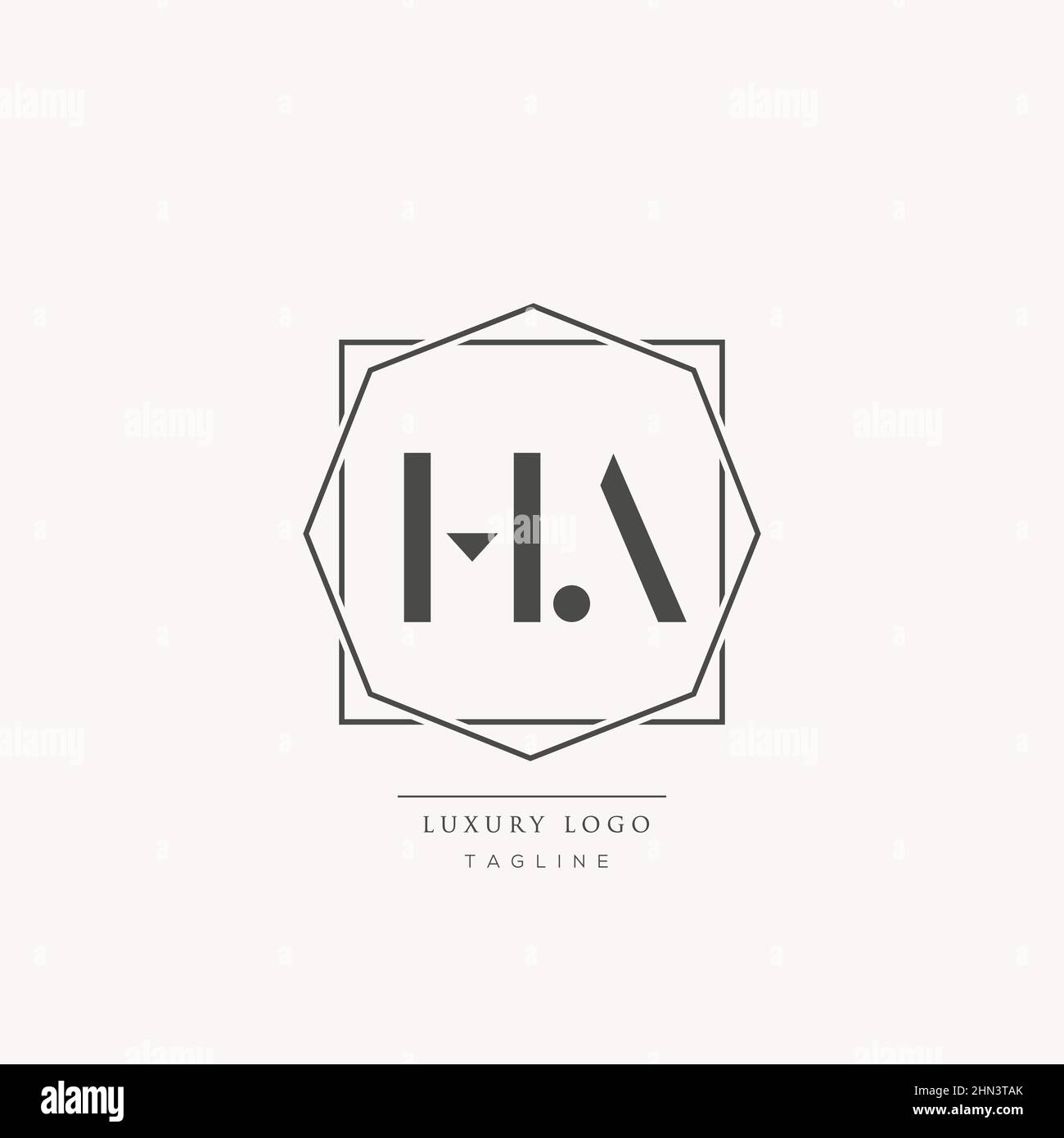 Luxury modern HA Letter Business Logo Design Alphabet Icon Vector ...
