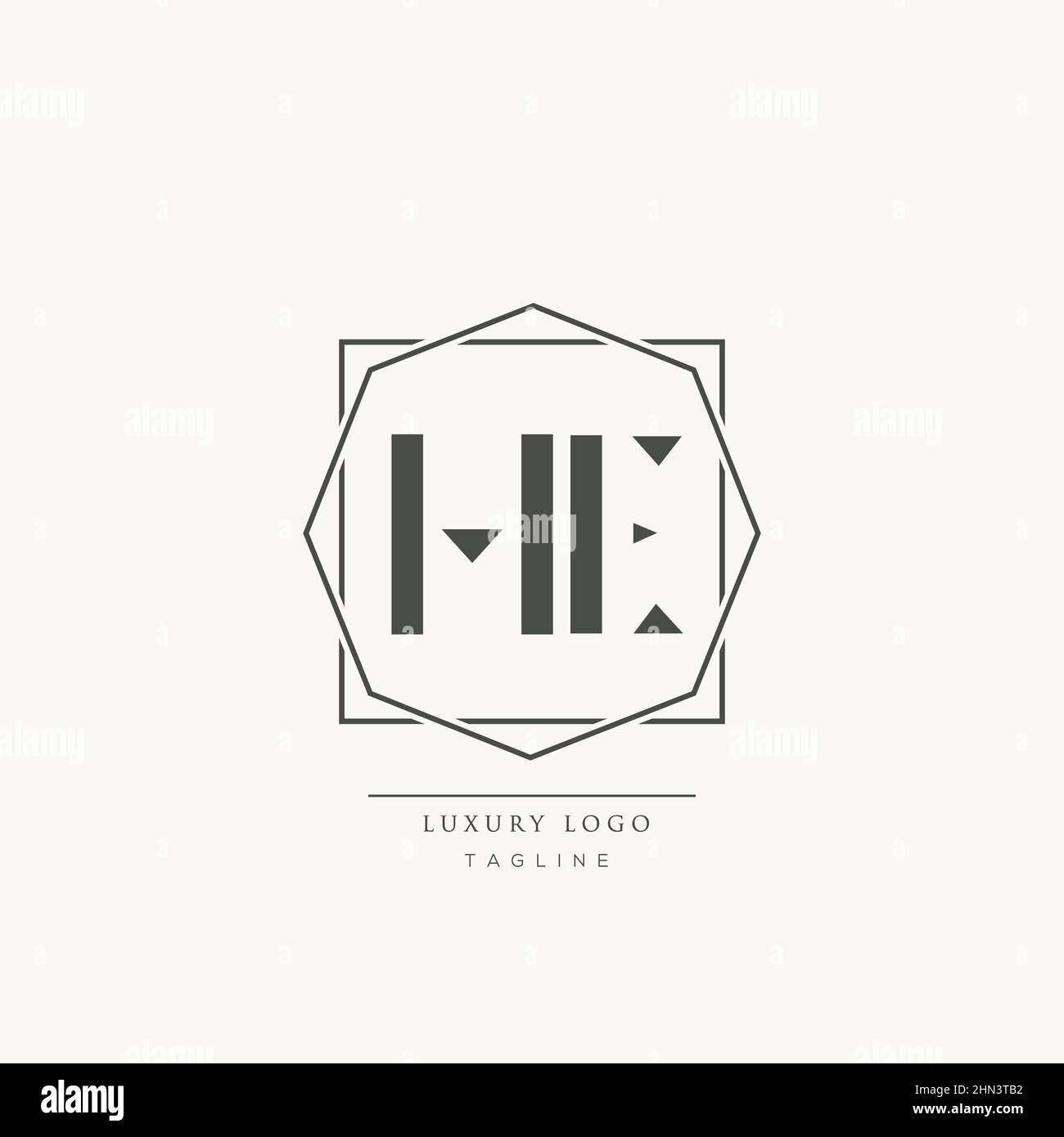 Luxury modern HE Letter Business Logo Design Alphabet Icon Vector Symbol. Creative minimal ...