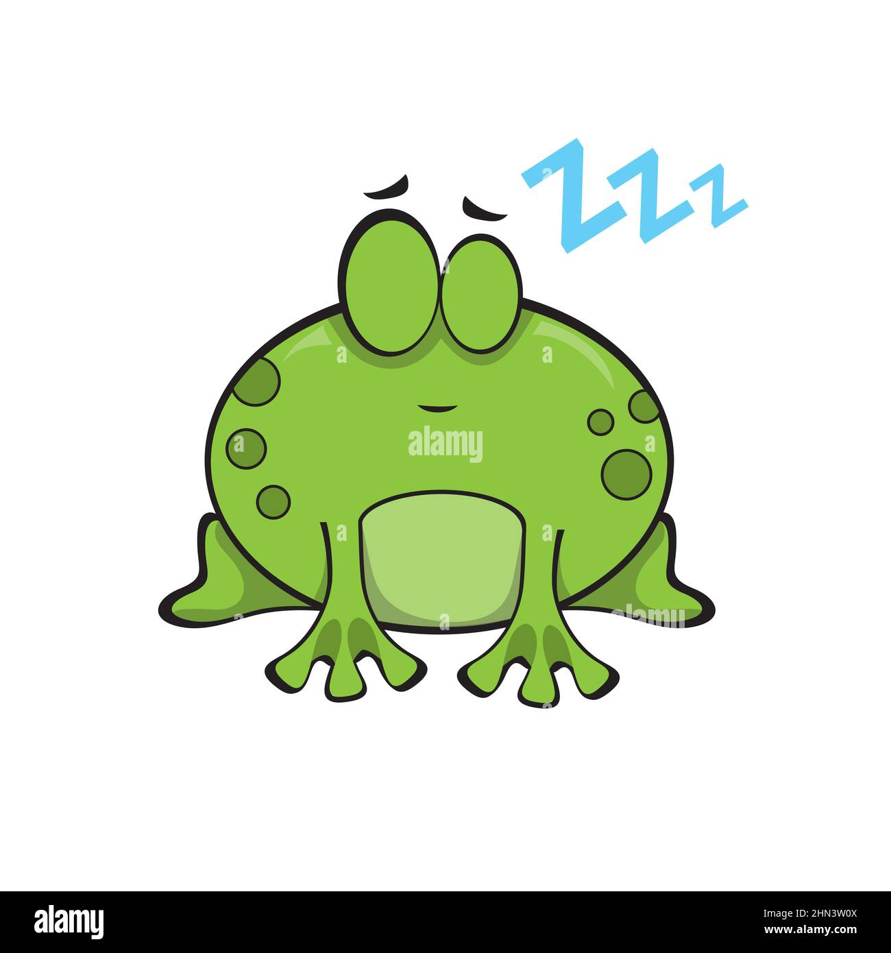 Frog sleep on leaf Stock Vector Images - Alamy