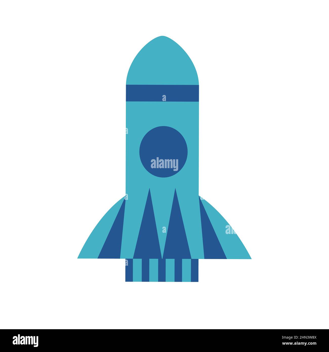 Minimalistic rocket icon. Vector symbol isolated on white background ...