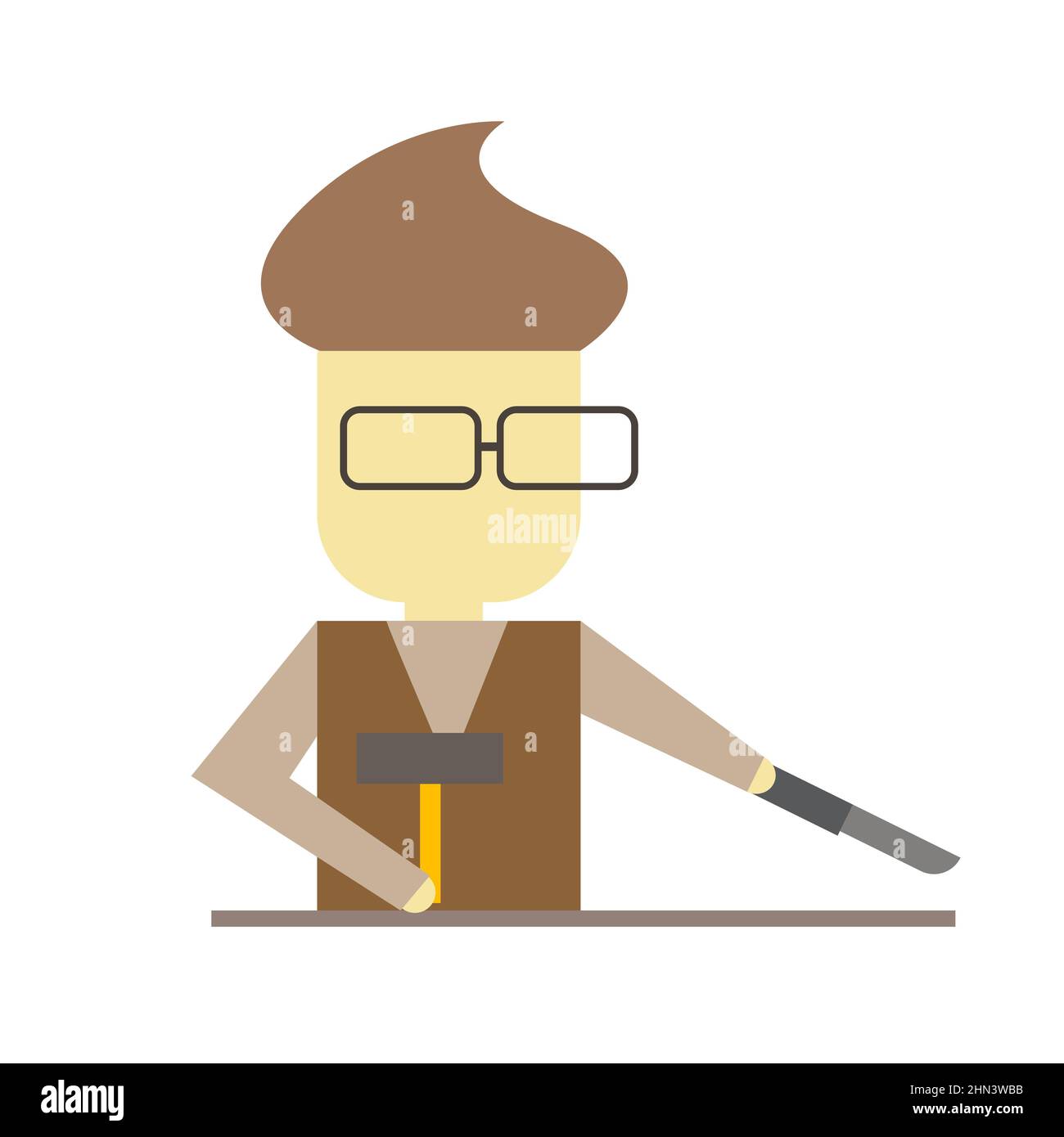 Carpenter character. Modern cartoon character in flat style. Vector ...