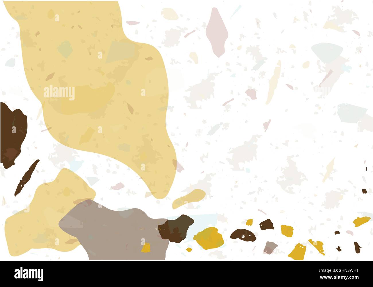 Terrazzo modern abstract template. Brown and beige texture of classic ...
