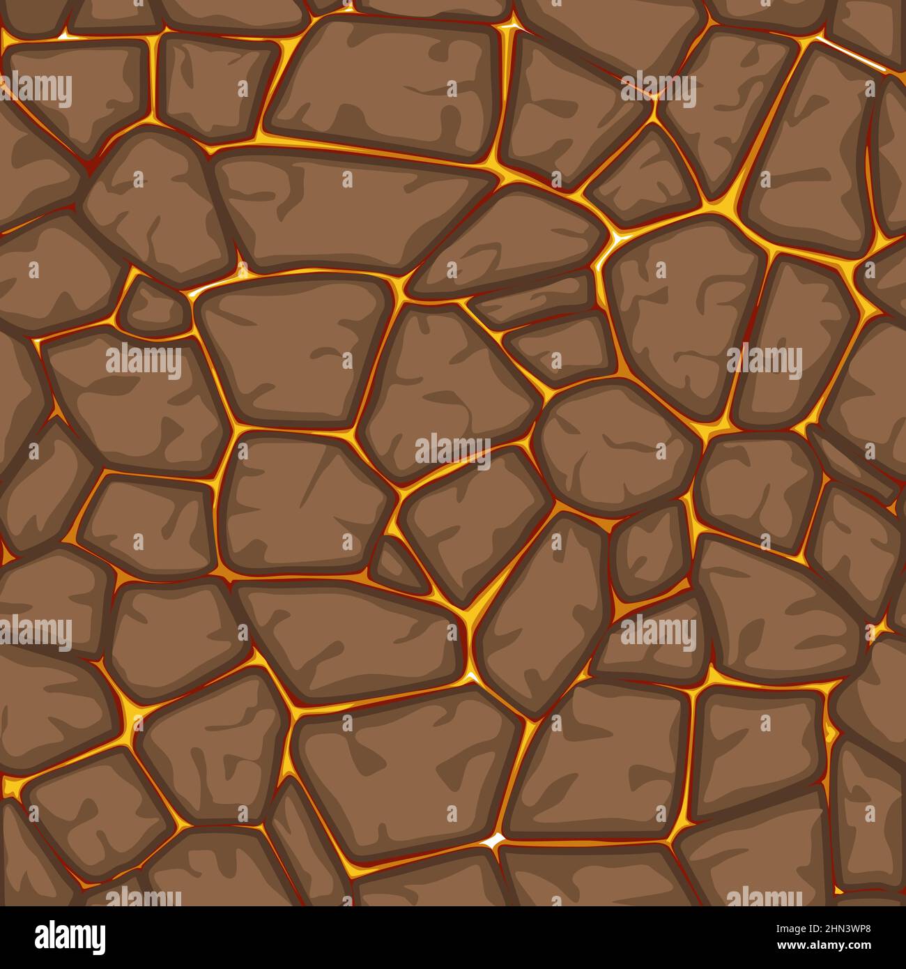 Seamless lava pattern with brown stones for graphic design Stock Vector ...