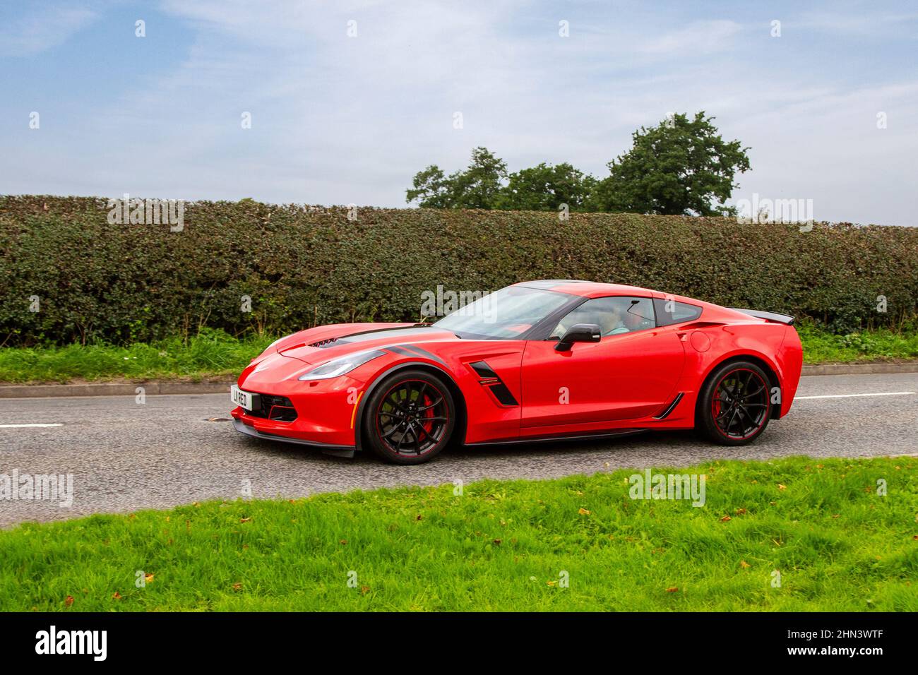 2019 red Chevrolet Corvette 6162cc petrol muscle car, en-route to ...