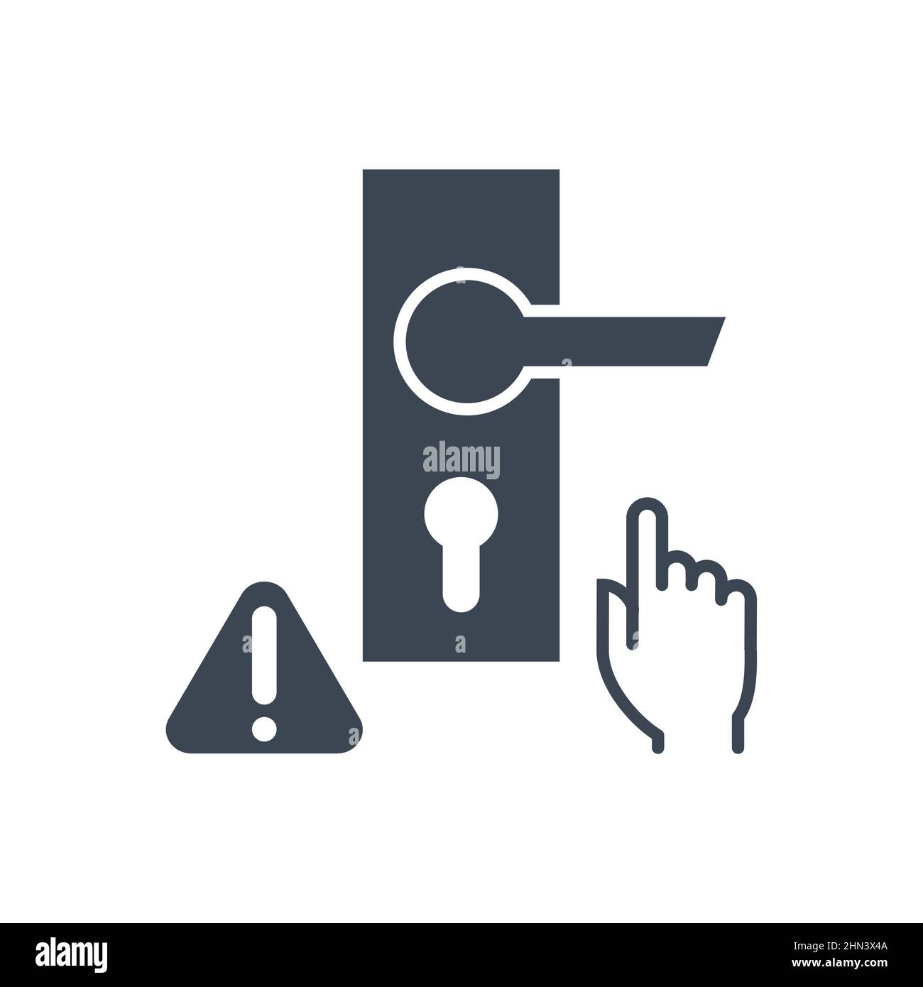 Do not touch door handle related vector glyph icon Stock Vector Image ...