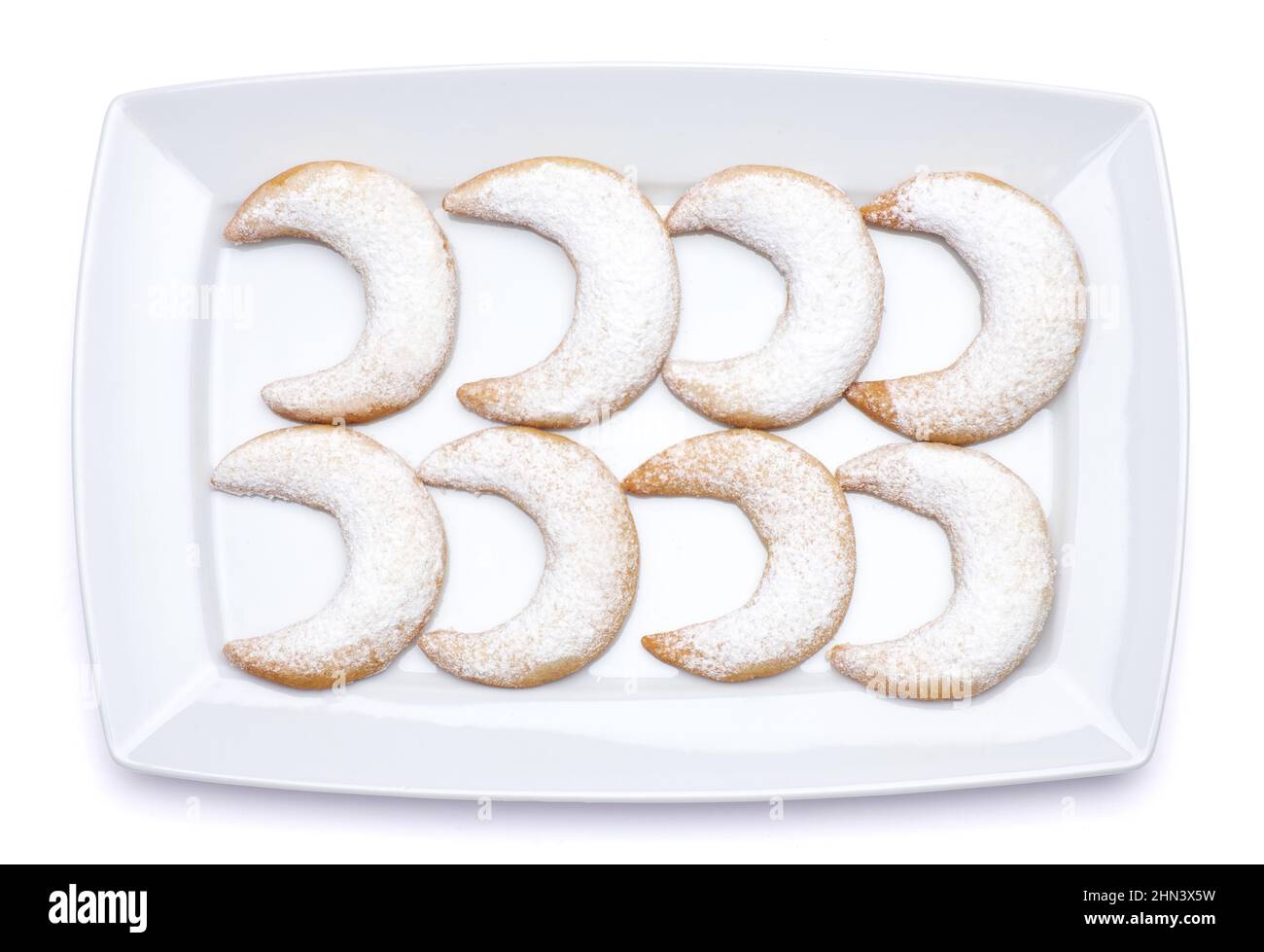 Traditional German or Austrian Vanillekipferl vanilla kipferl cookies ...