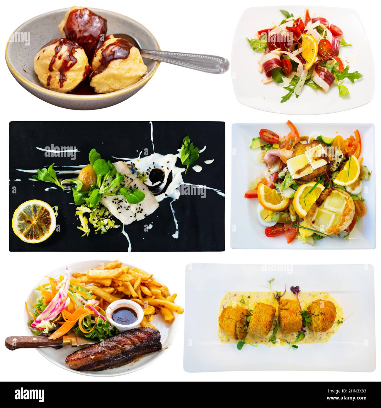 Collection of various French dishes Stock Photo - Alamy
