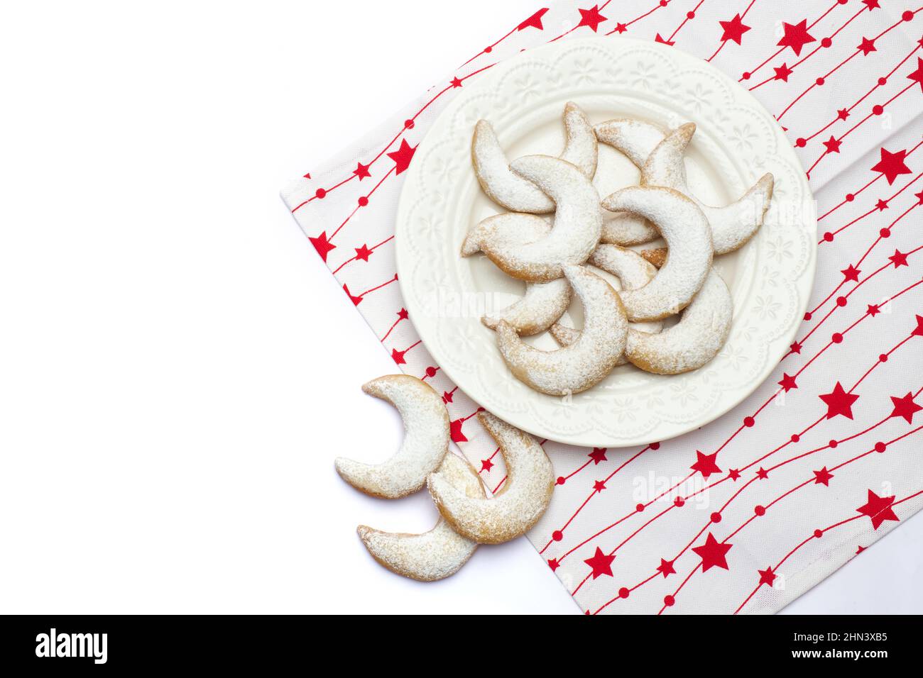 Traditional German or Austrian Vanillekipferl vanilla kipferl cookies ...