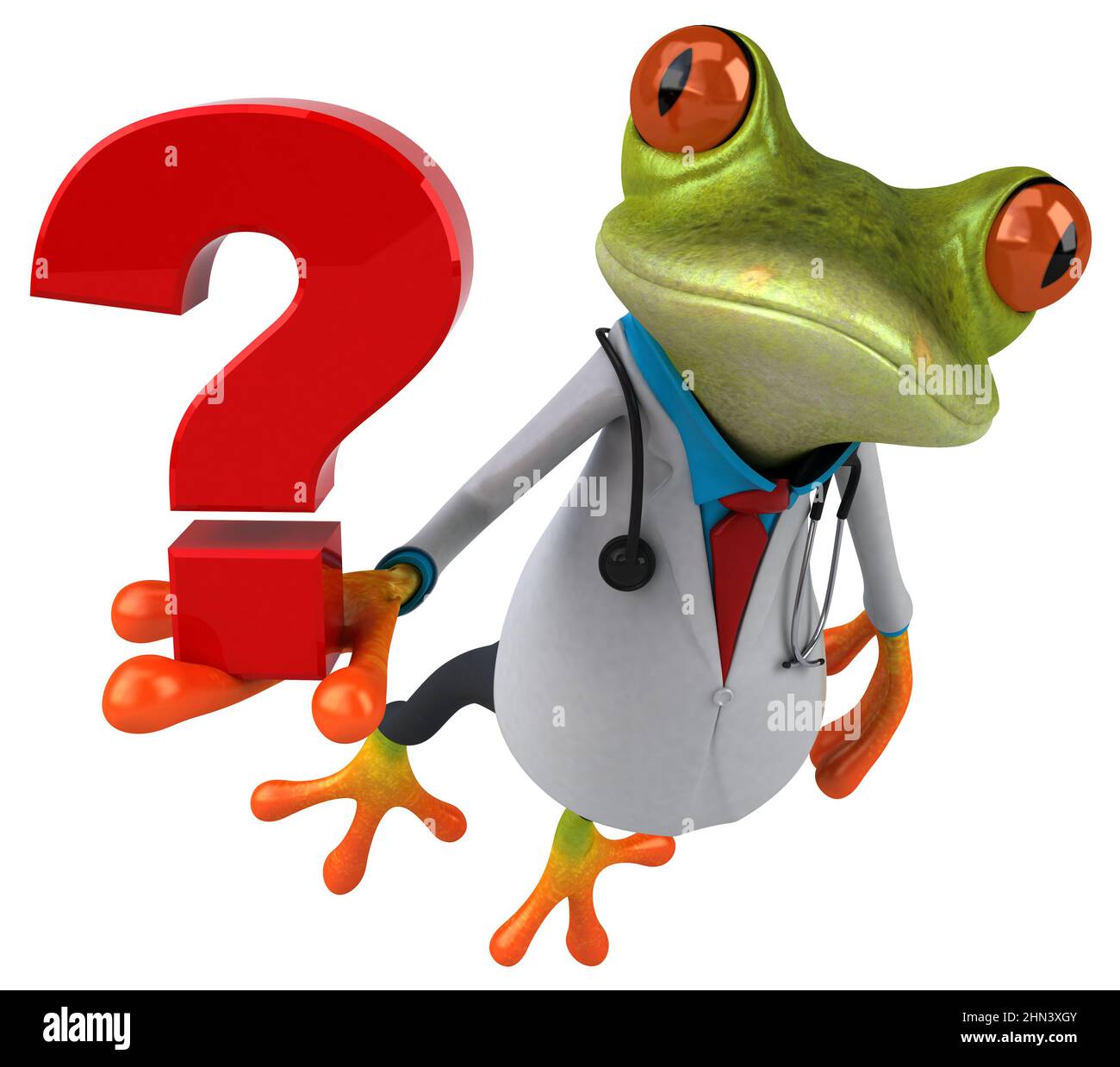 Frog doctor - 3D Illustration Stock Photo - Alamy