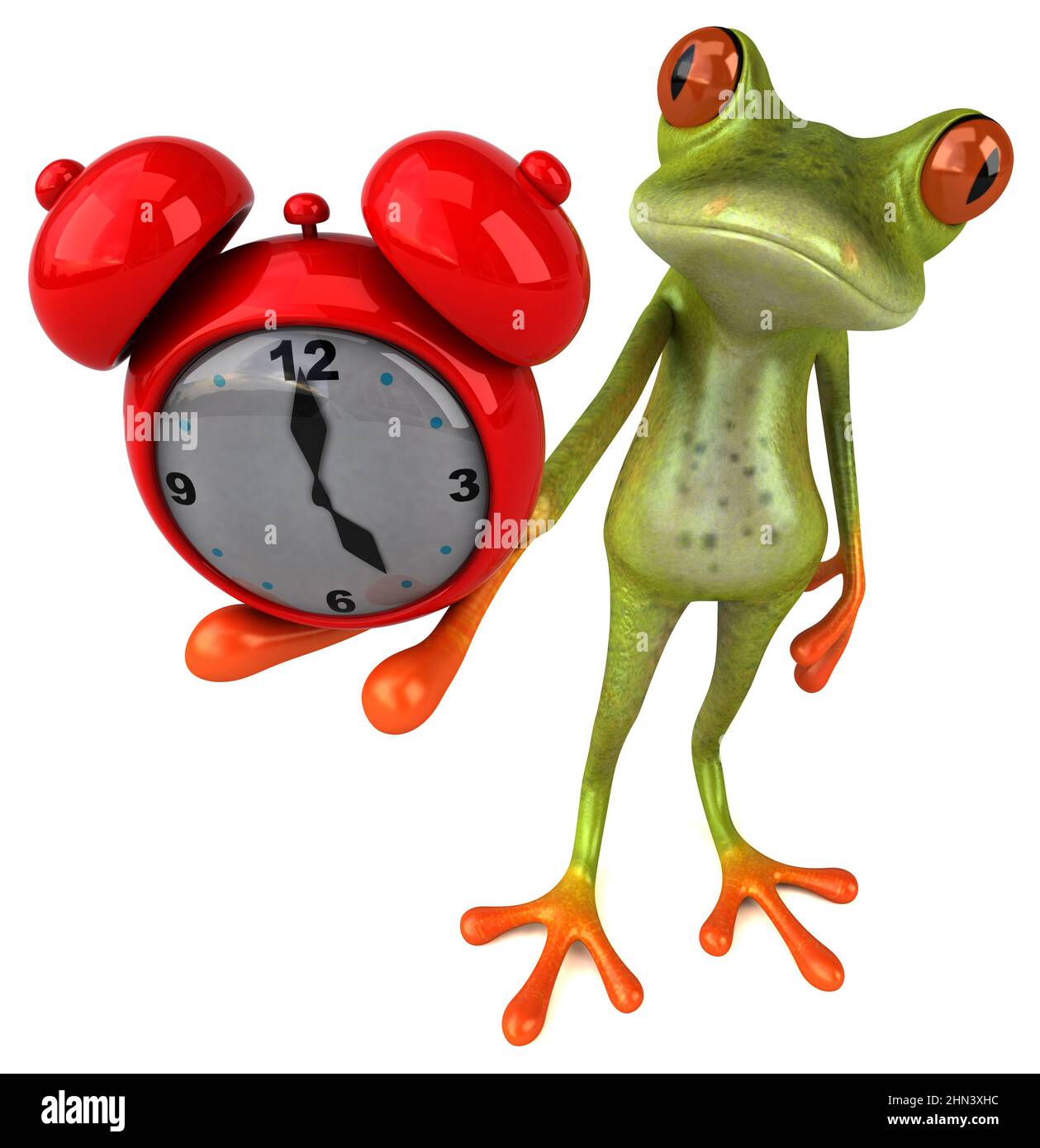 Fun frog - 3D Illustration Stock Photo - Alamy