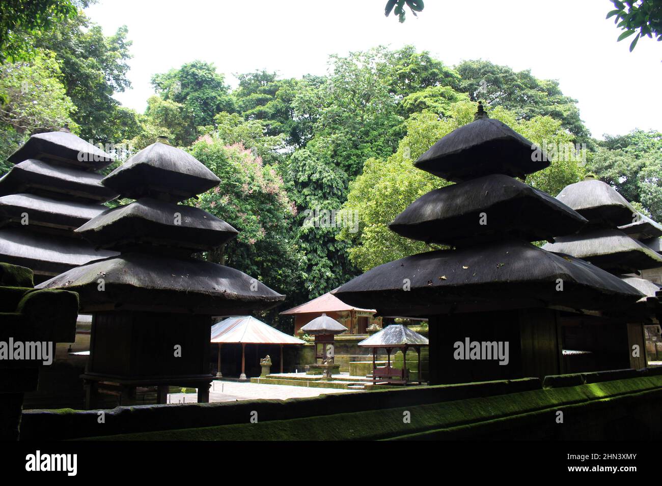 Multitiered Balinese Hindu temple roof architecture in Alas Kedaton ...