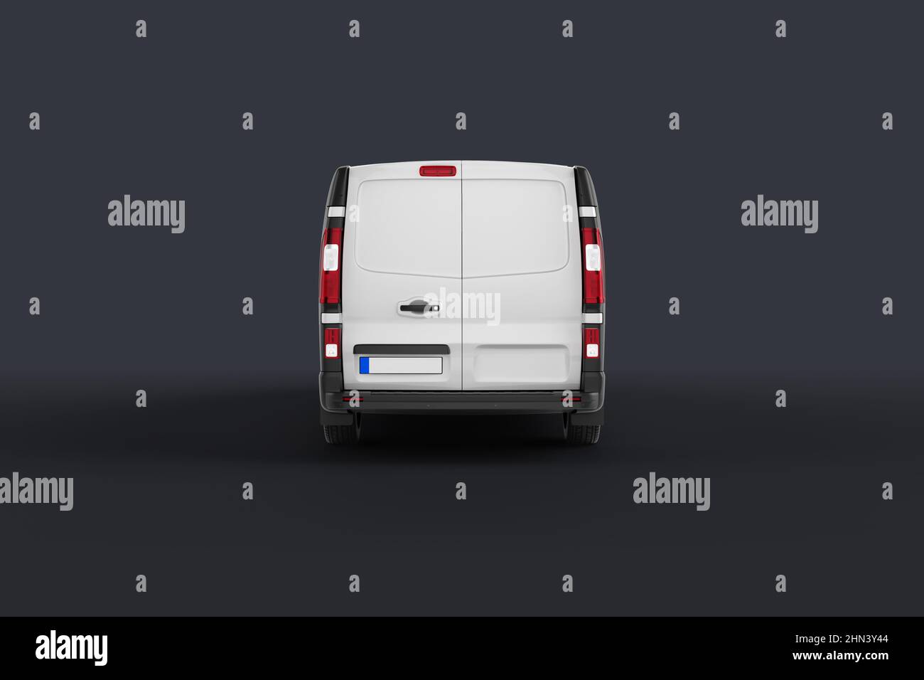 Panel Van Mockup 3D Rendering Stock Photo - Alamy