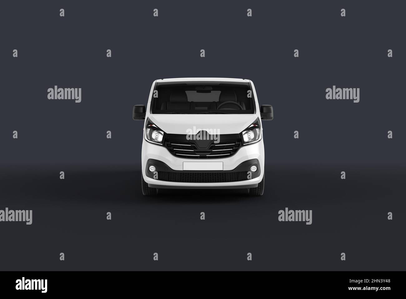 Panel Van Mockup 3D Rendering Stock Photo - Alamy
