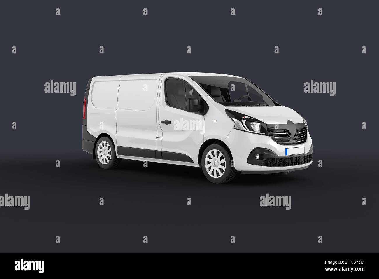 Panel Van Mockup 3D Rendering Stock Photo - Alamy
