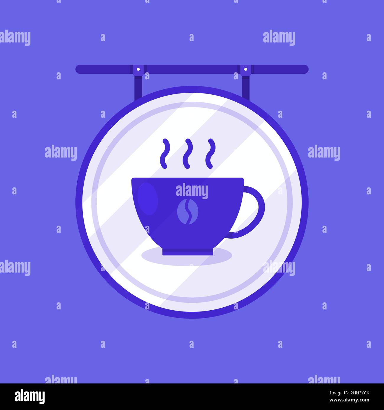 Flat design cafe signage Vector illustration Stock Vector Image & Art ...