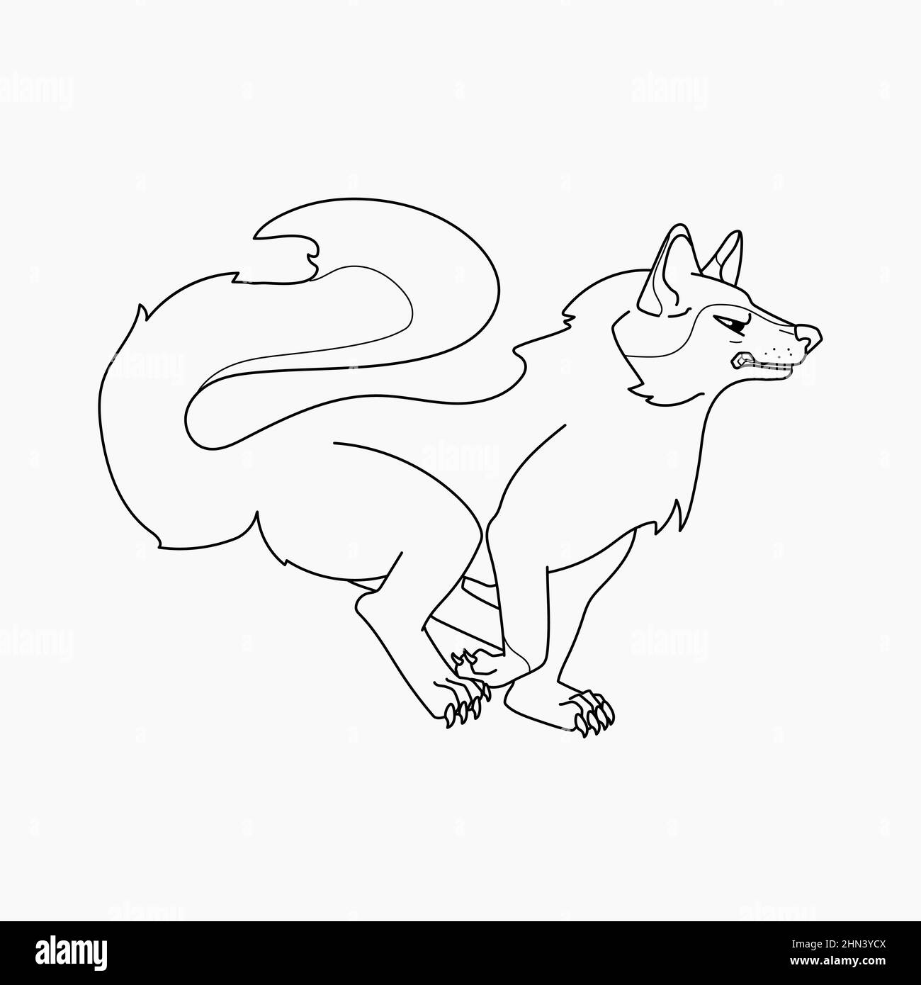 Wolf hunting deer Cut Out Stock Images & Pictures - Alamy