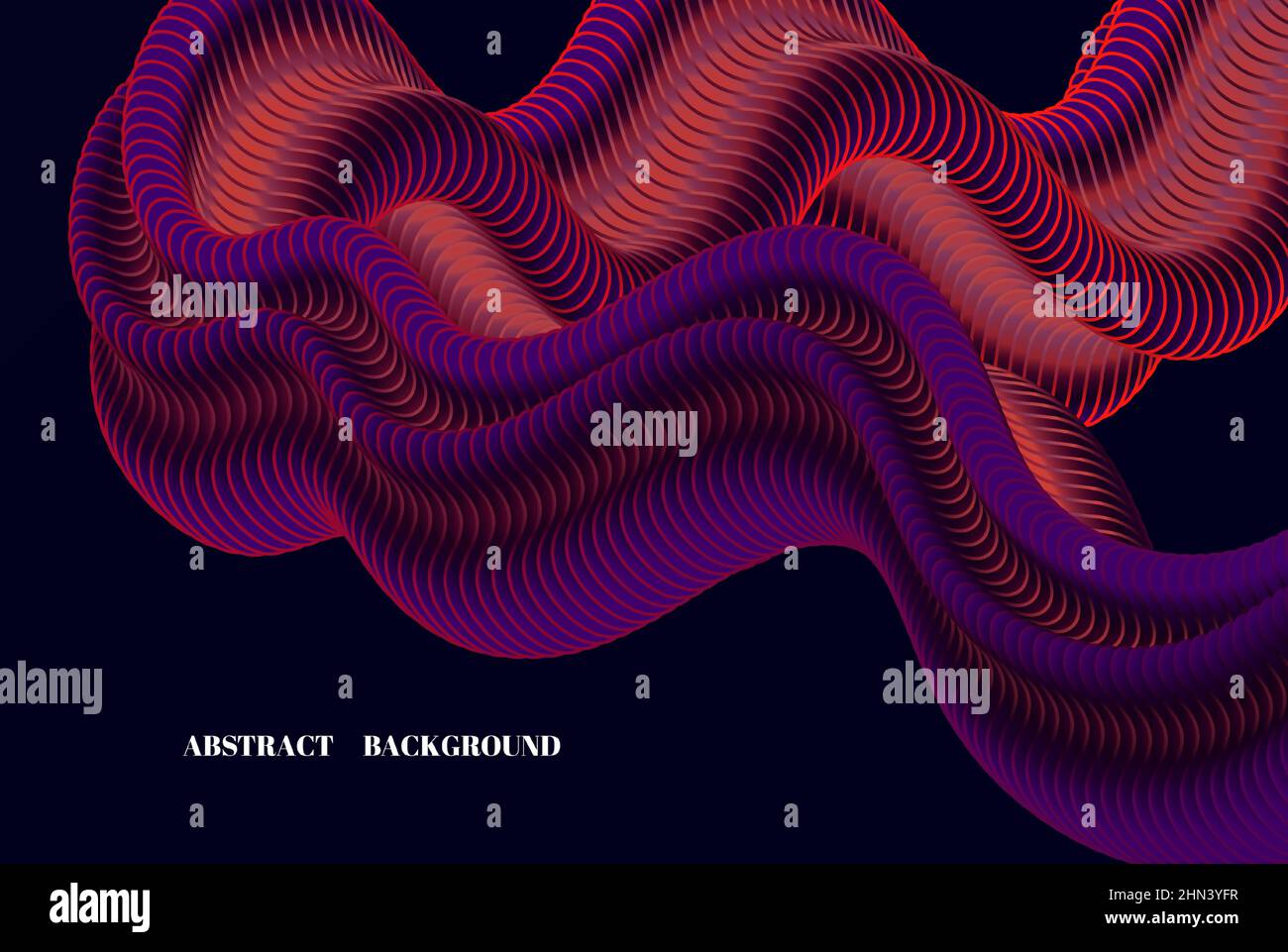 Modern colorful flow liquid waveform on blue background. Abstract wave ...