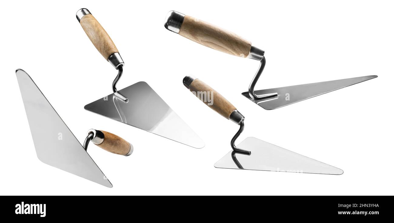Trowel in different angles on a white background Stock Photo - Alamy