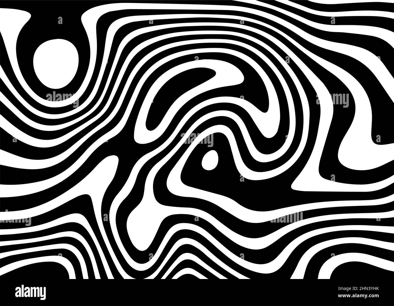 Black and white abstract striped background.Optical illusion of wrapped ...