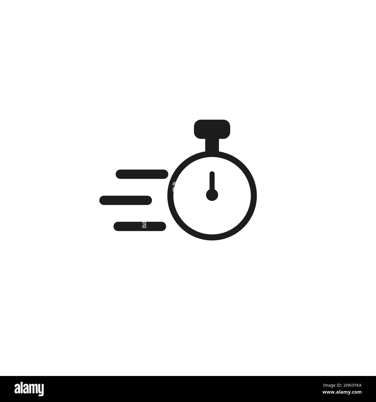 Time icon design. Task time icon in modern outline style design. Vector ...