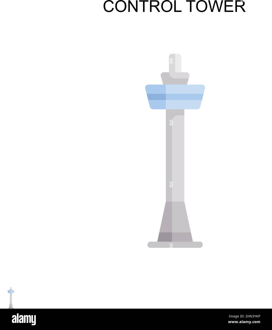 Control tower Simple vector icon. Illustration symbol design template ...