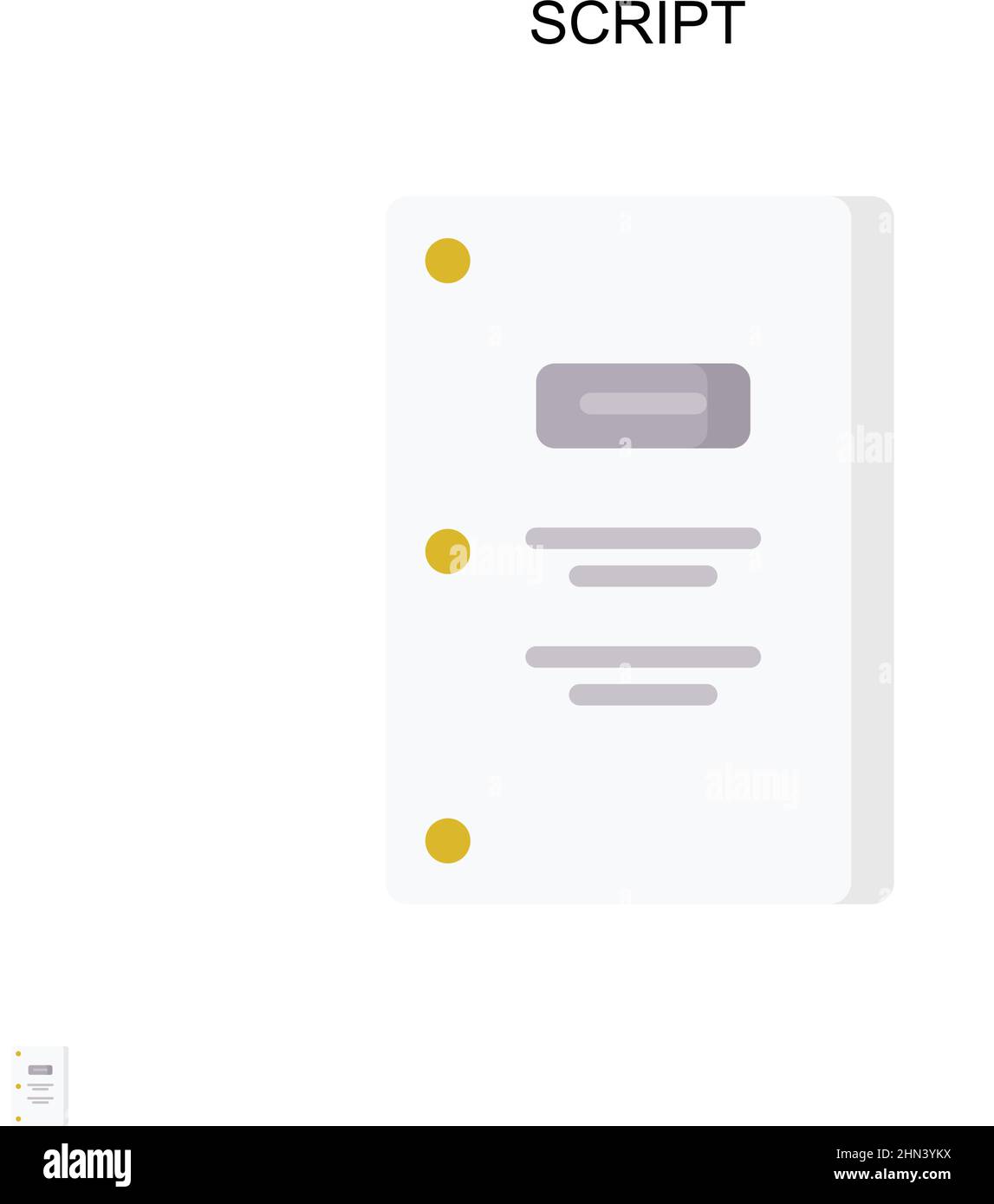 Script Simple Vector Icon Illustration Symbol Design Template For Web