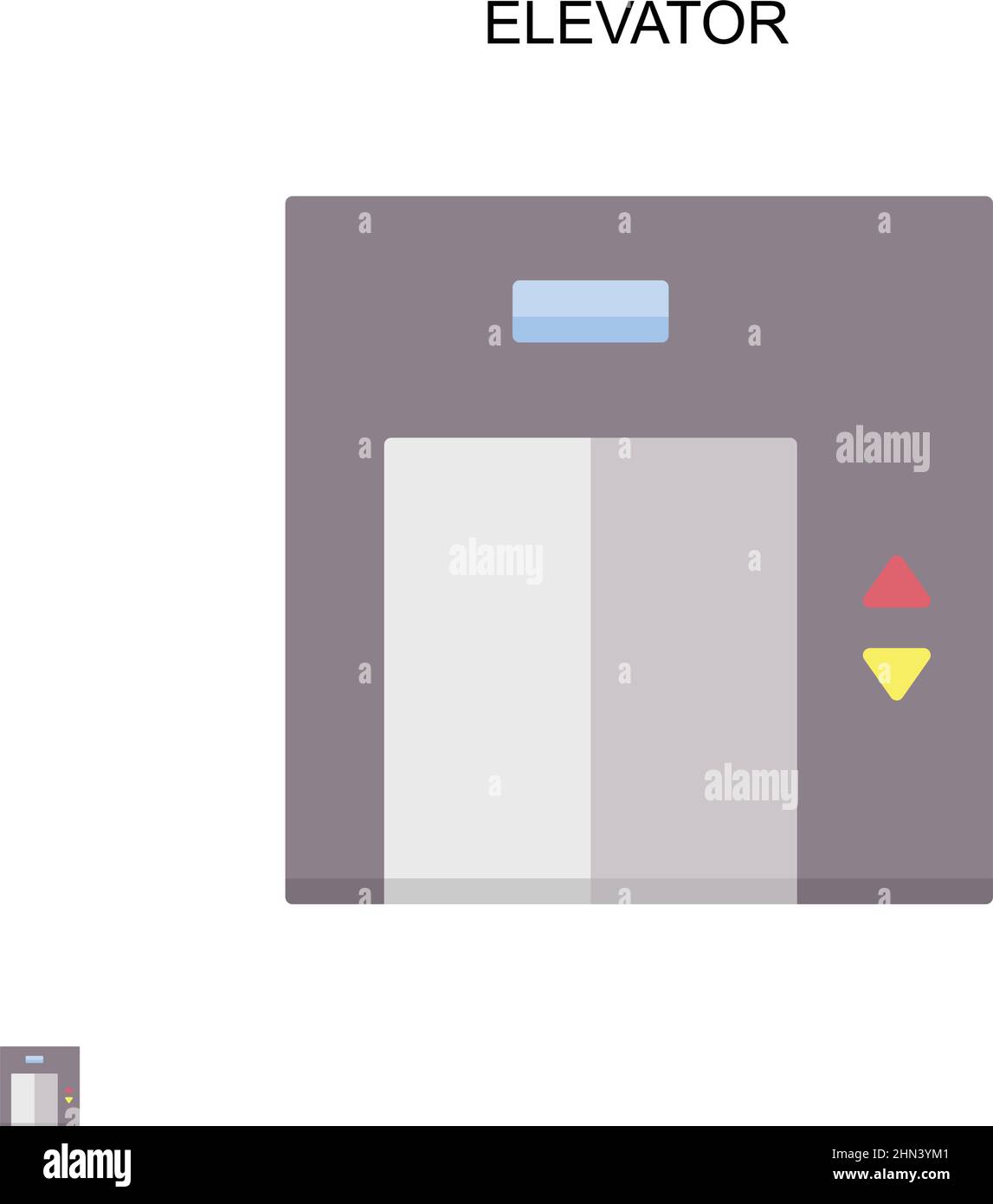 Elevator Simple vector icon. Illustration symbol design template for ...